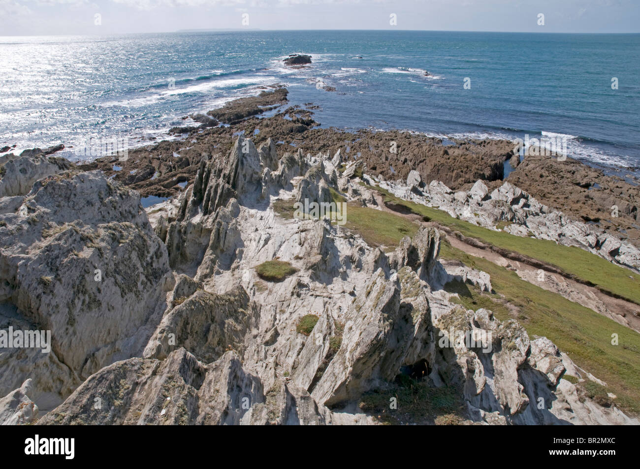 Morte Point on the north Devon coast near Mortehoe Stock Photo - Alamy
