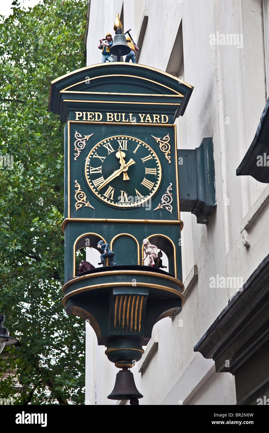 London,Bury Place Clock with human figures July 2010 Stock Photo - Alamy
