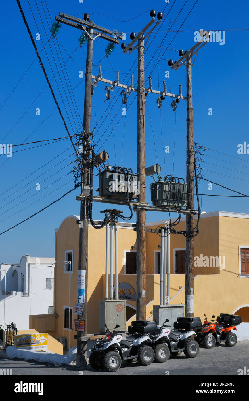 Power transformer and distribution station in Imerovigli, Santorini ...