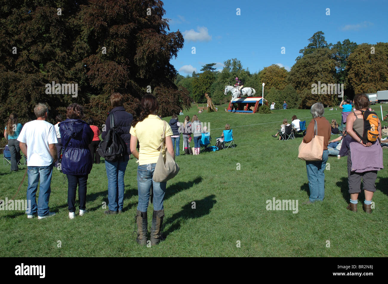 Spectators watching 3 day event Stock Photo - Alamy