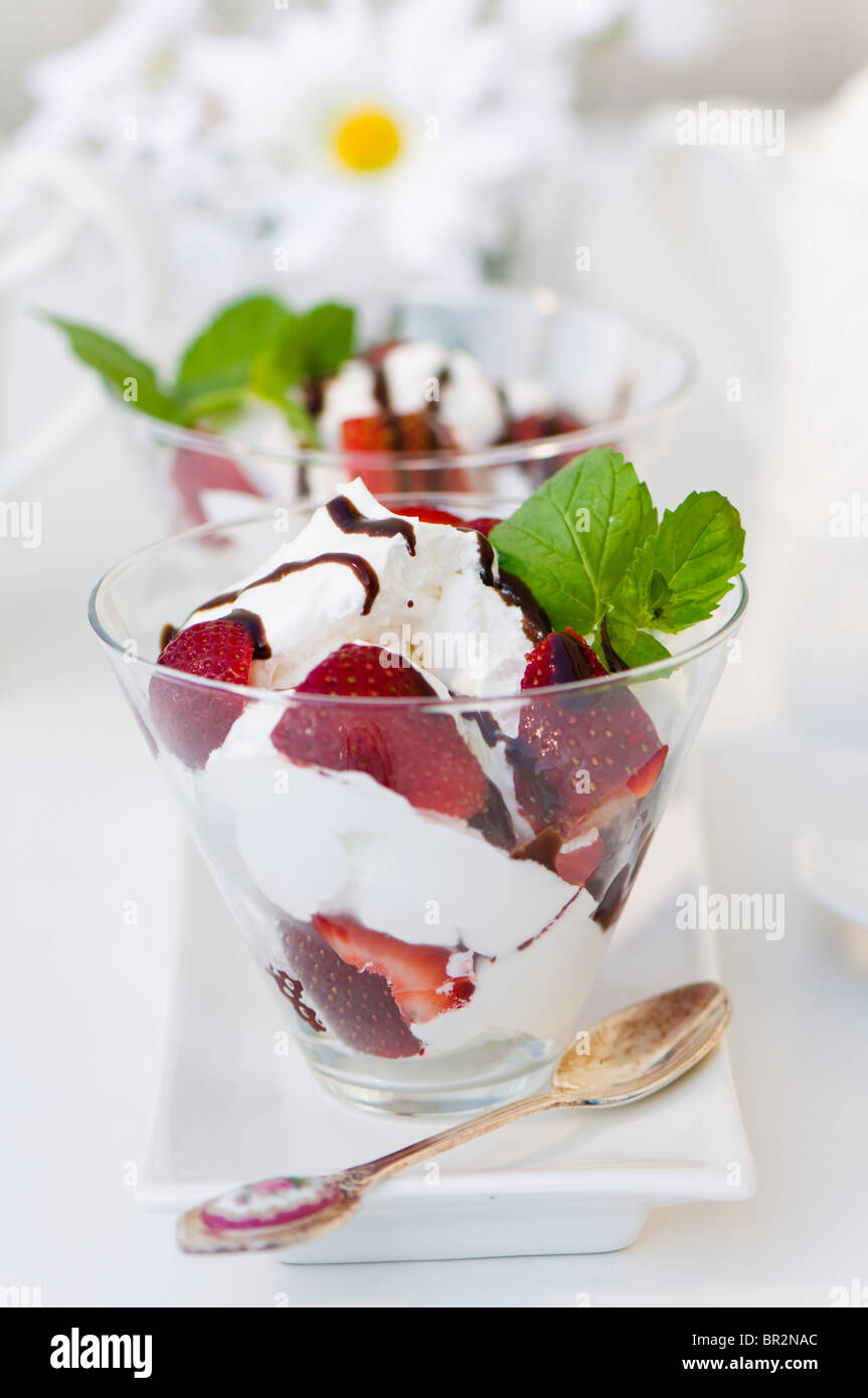 Dessert with berries Stock Photo - Alamy