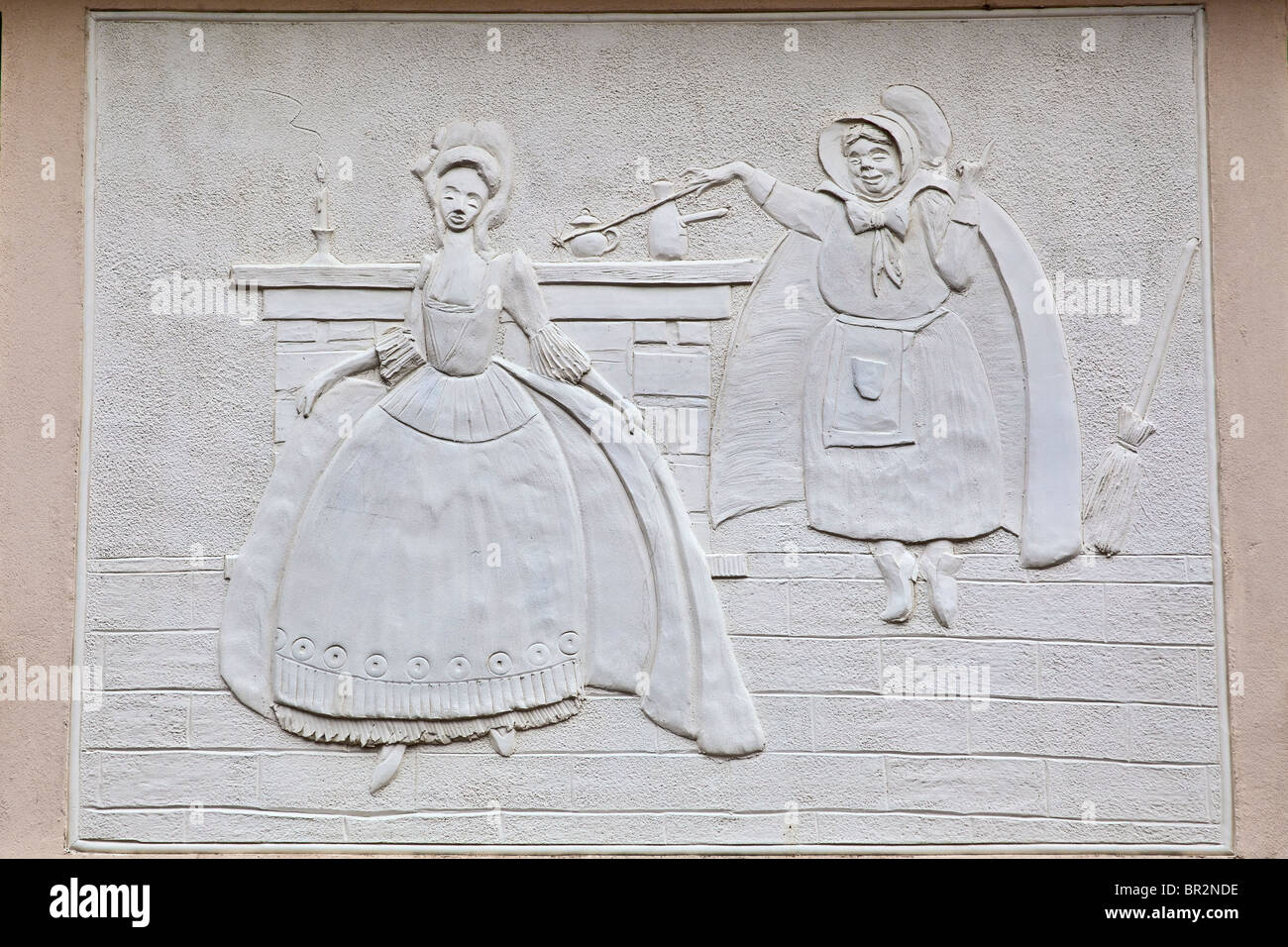 Blackmore,Essex Traditional pargetting Cinderella August 2010 Stock ...