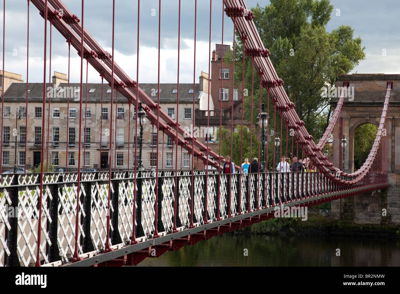 South Portland Street Suspension Bridge in Glasgow; Scotland Stock ...