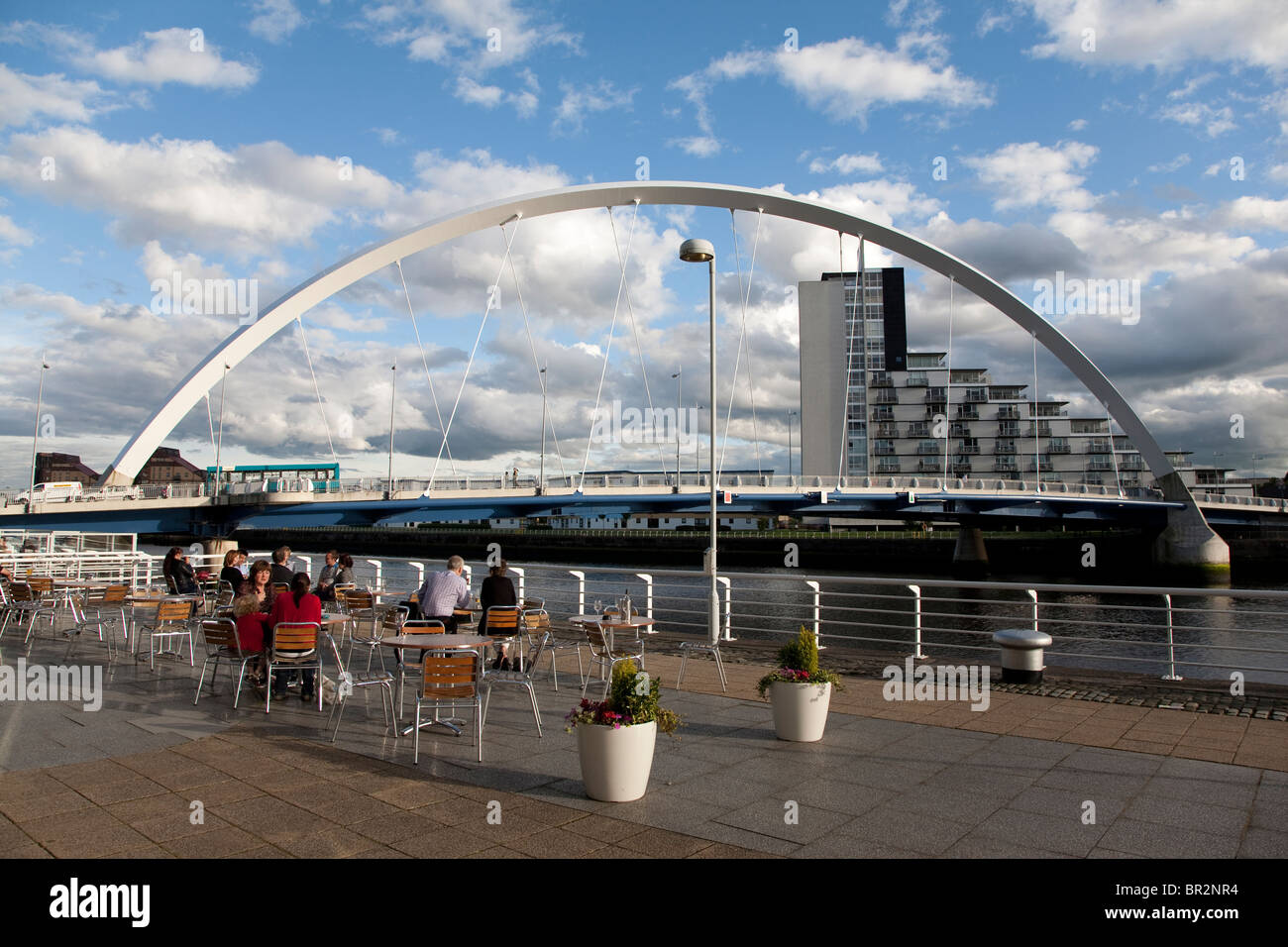 Clyde Arc Bridge on the River Clyde in Glasgow, Scotland Stock Photo ...