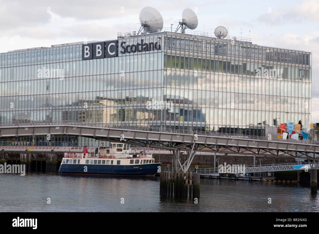 BBC Scotland Television Centre on the River Clyde in Glasgow, Scotland ...