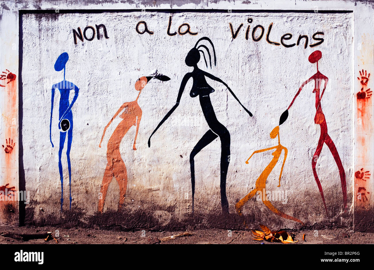 Wall painting, Serious messages in Creole, Tamarin, Mauritius Stock ...
