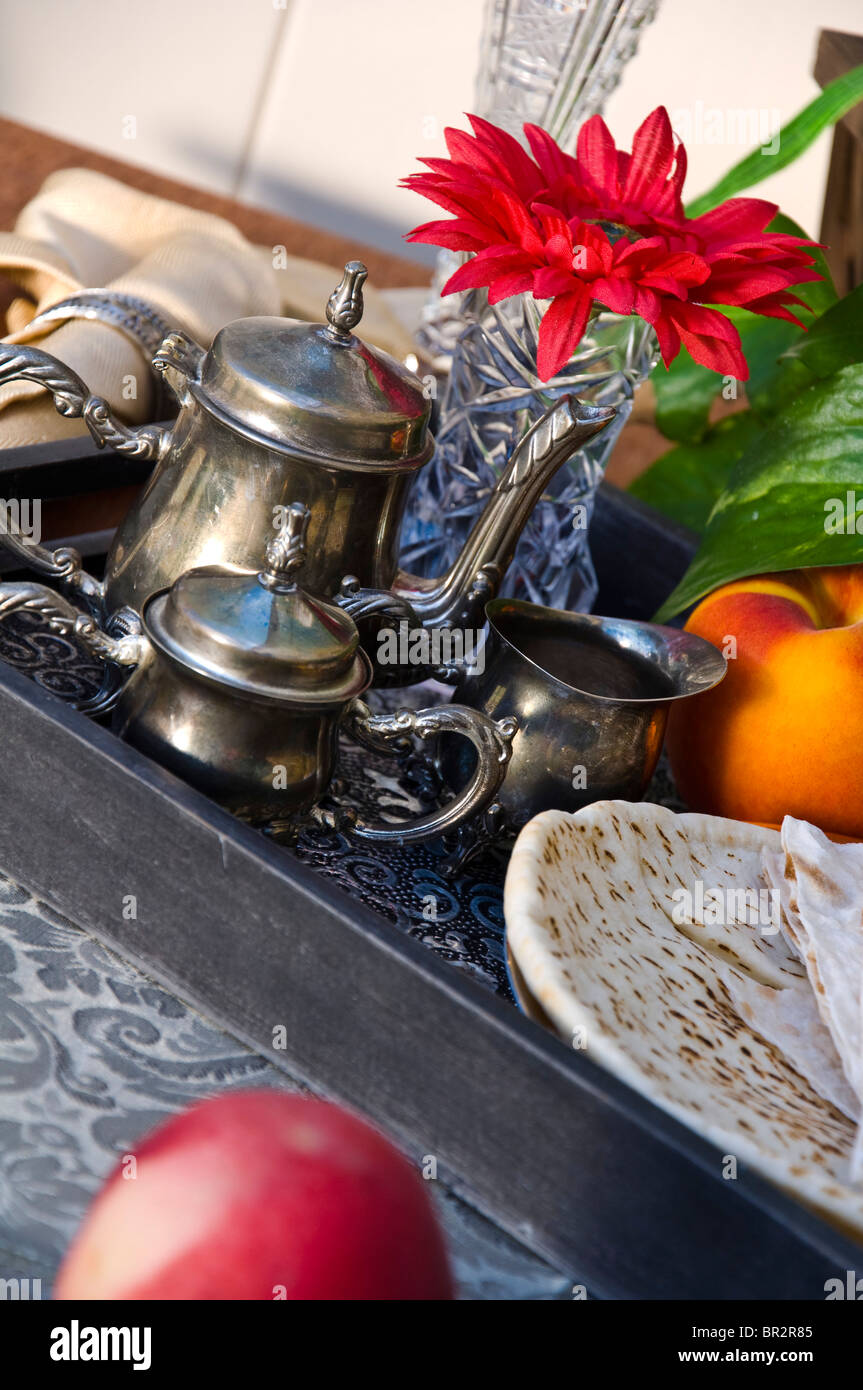 Sterling Silver Tea Service Stock Photo - Alamy