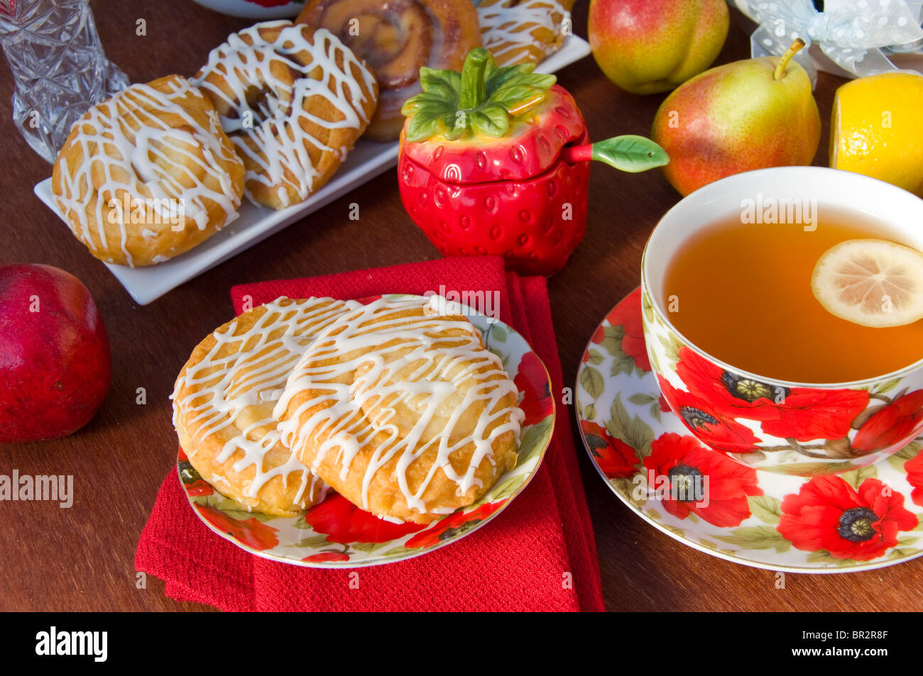 Danish Pastry with Icing Stock Photo - Alamy