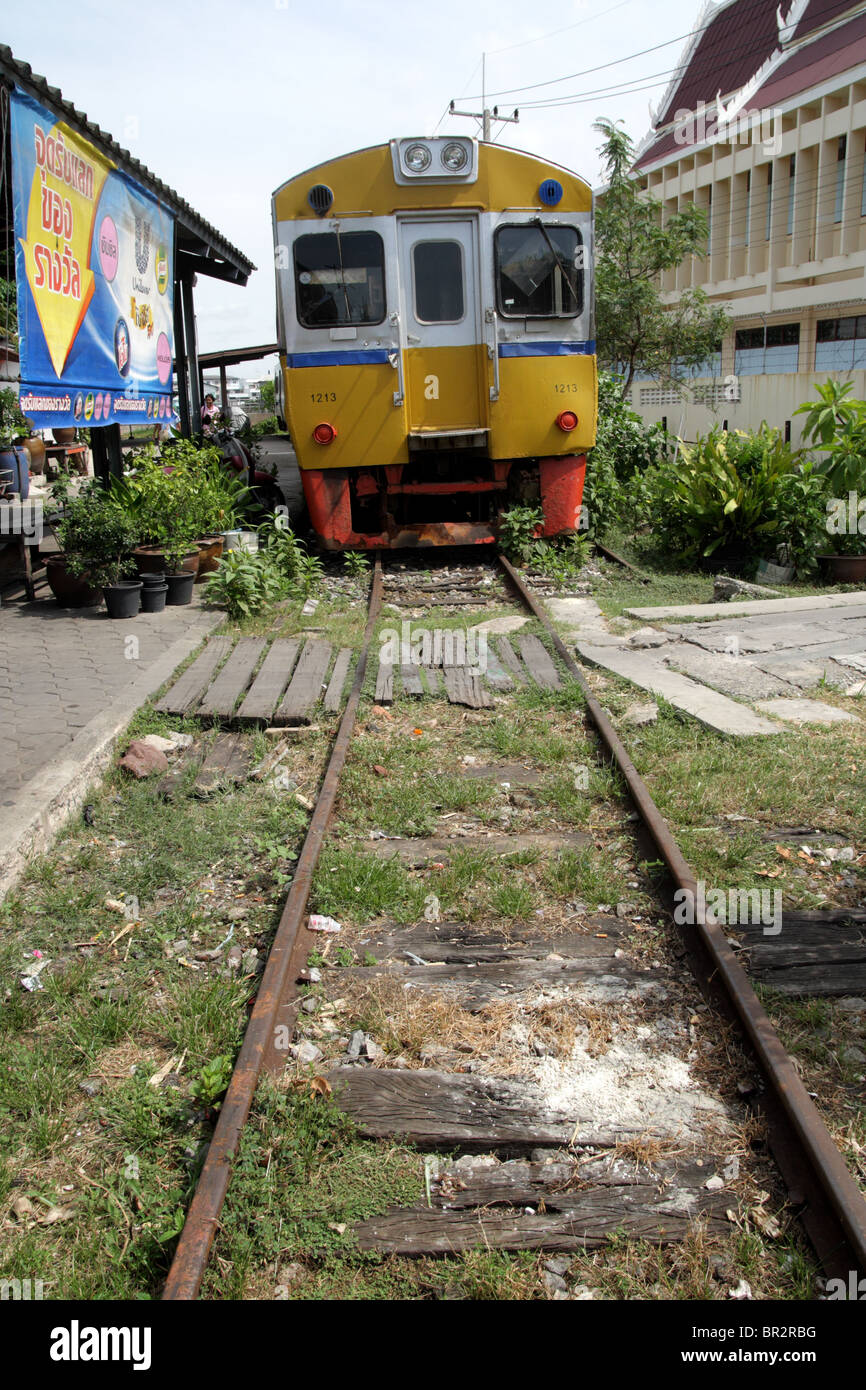 Diesel train in Thailand Stock Photo - Alamy