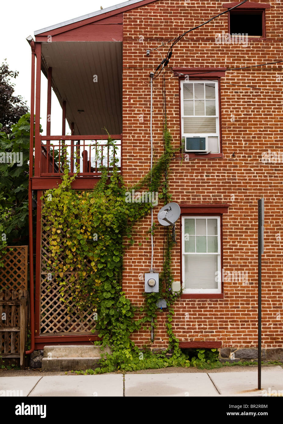 Side View Brick House Walker Evans | [Side View Of Brick House Behind