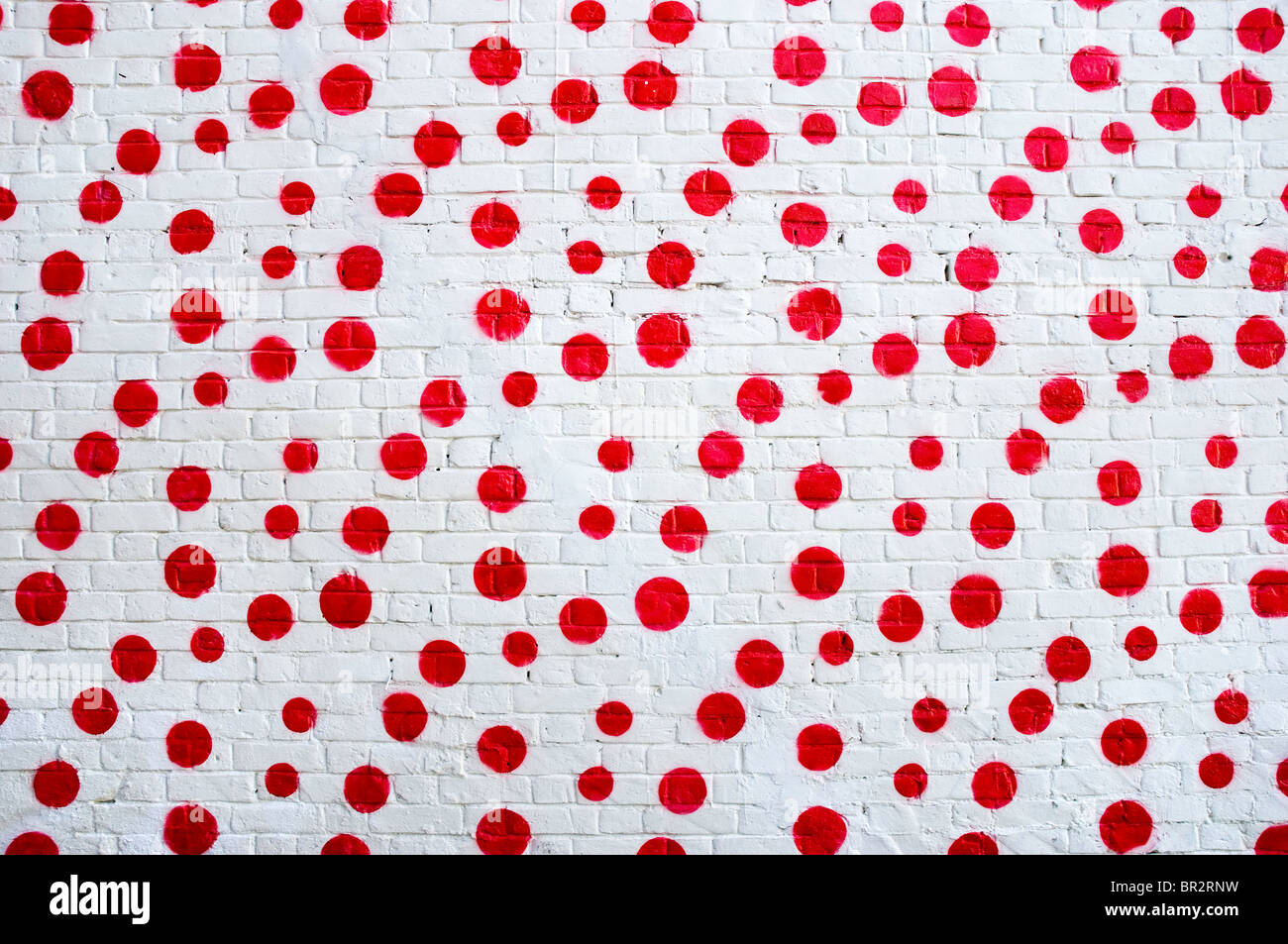 red circles on bricks, special toned ,focus point on center Stock Photo ...