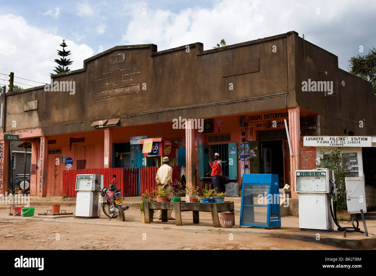 Petrol station, Lushoto, Western Usambara Mountain, Tanzania Stock ...
