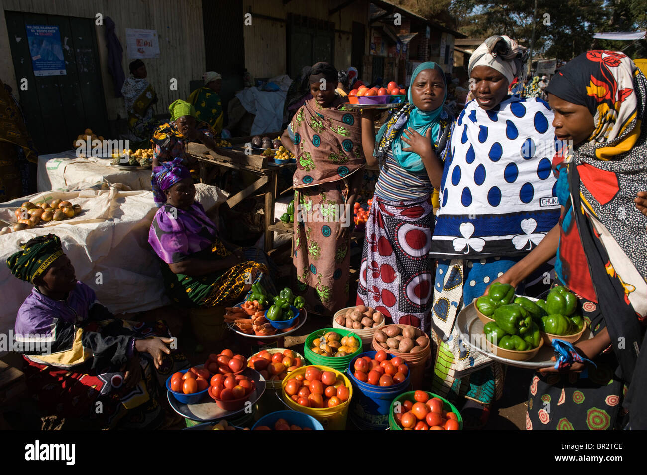 roadside market near Soni, Western Usambara Mountain, Tanzania Stock ...