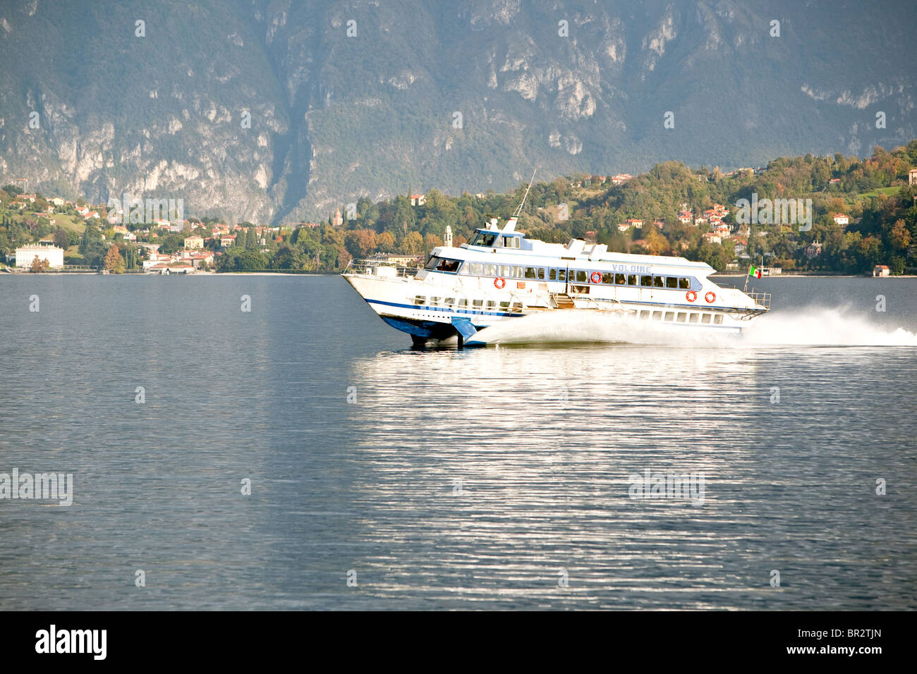 hydro-foil ferry on Lake Como Italy Stock Photo - Alamy