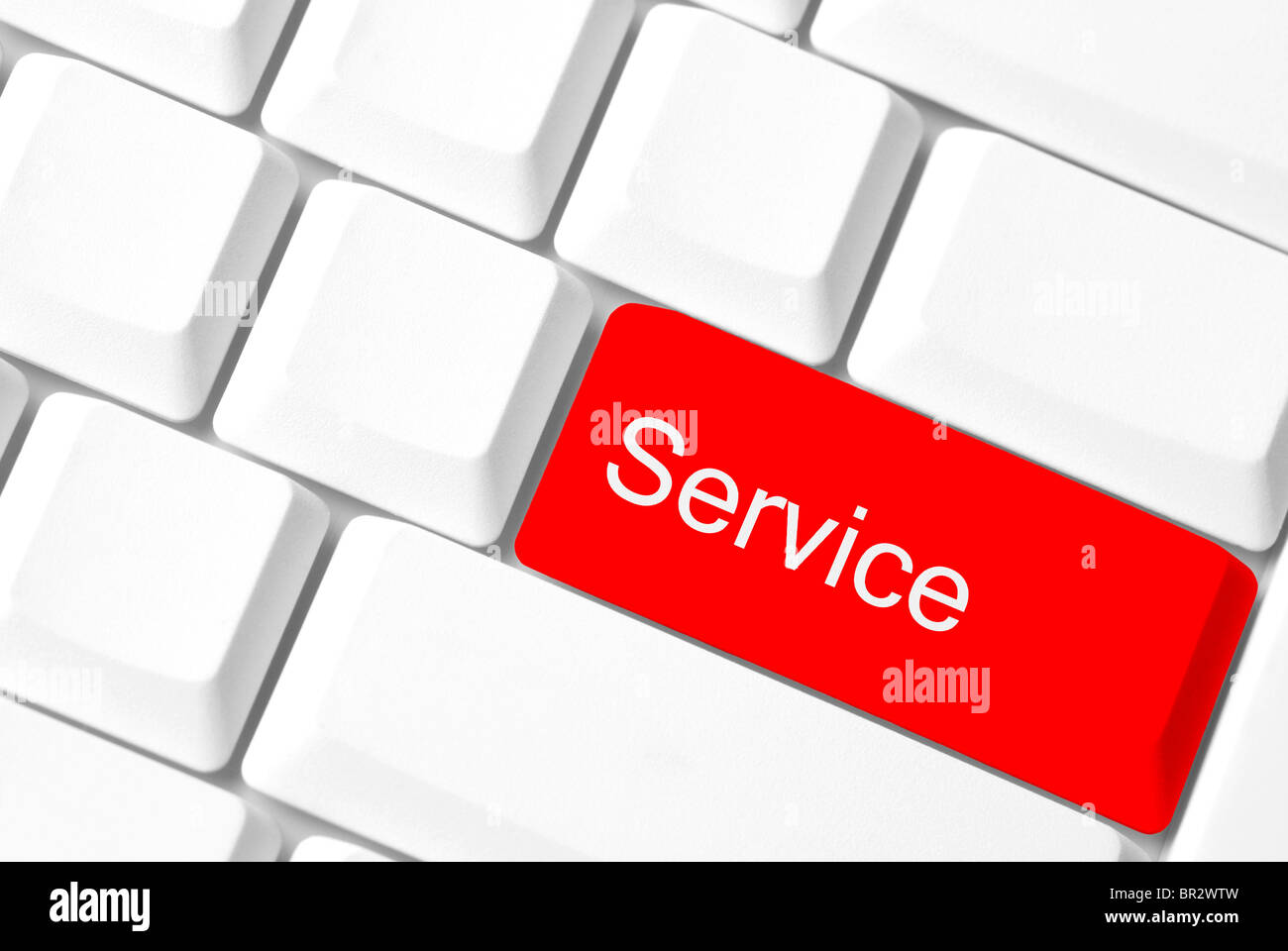 service concept with white key-board Stock Photo - Alamy