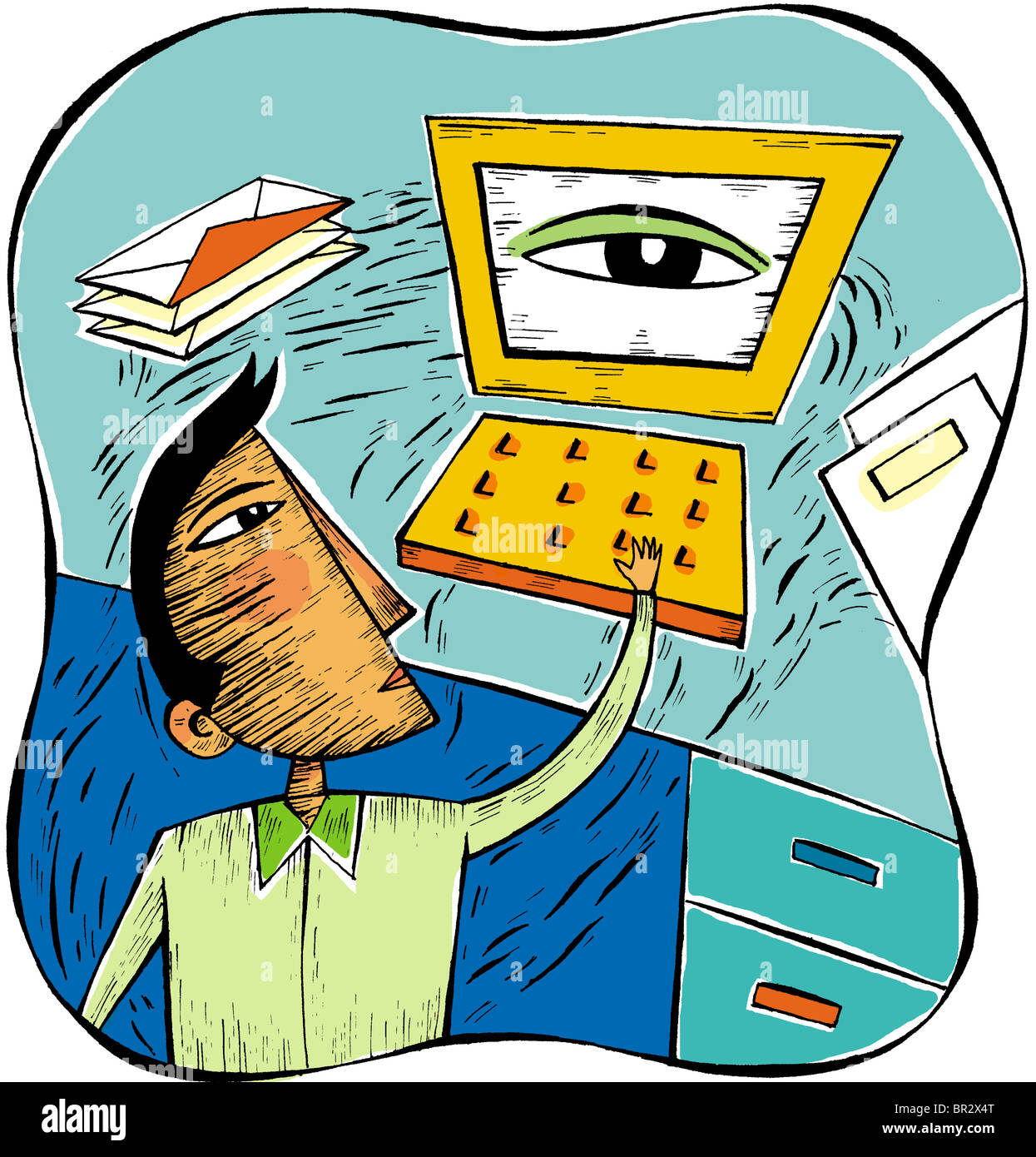 A computer user being watched Stock Photo - Alamy