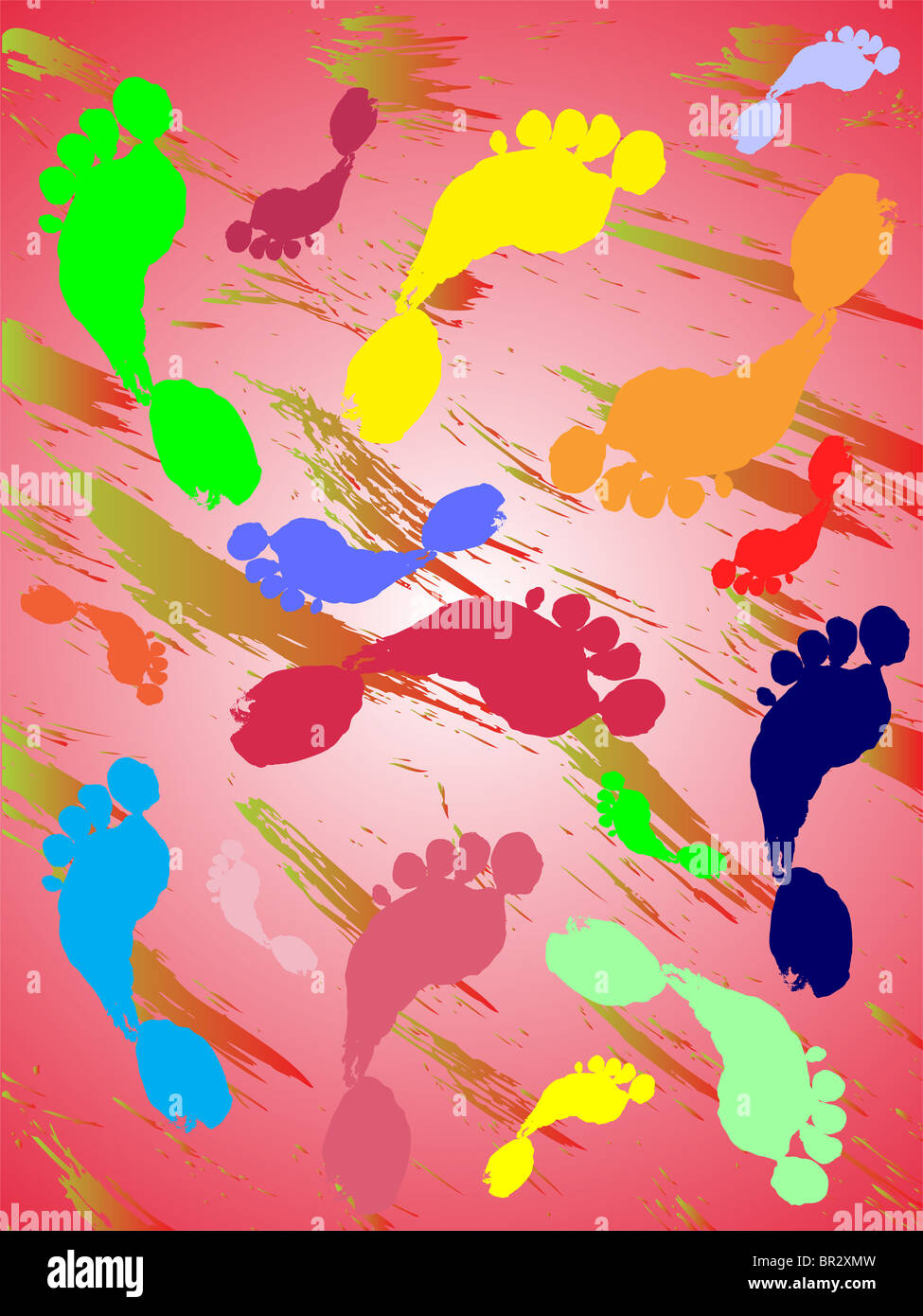 Foot print paint hi-res stock photography and images - Alamy