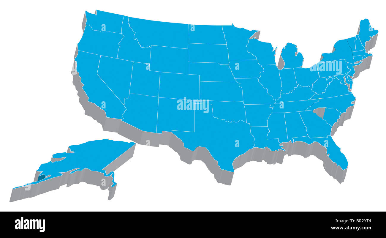 Country usa map hi-res stock photography and images - Alamy