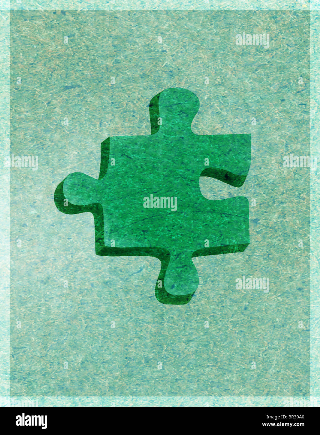 A green puzzle piece Stock Photo - Alamy