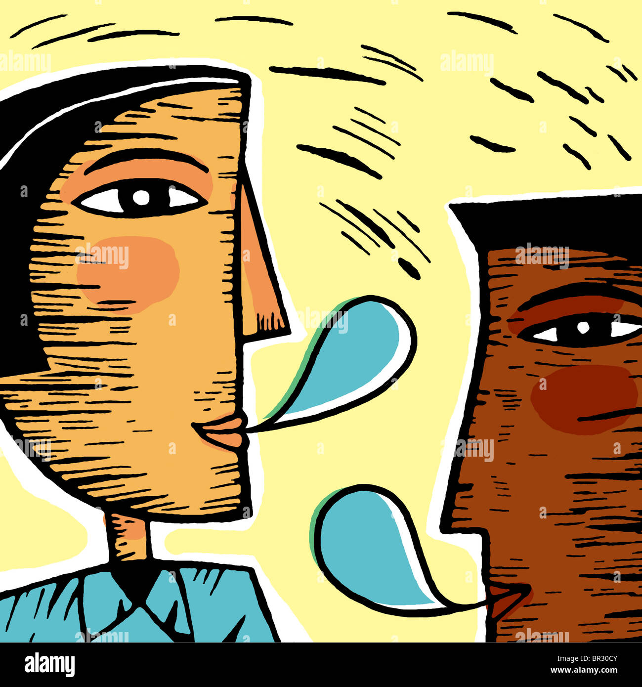 Two people having a conversation Stock Photo - Alamy