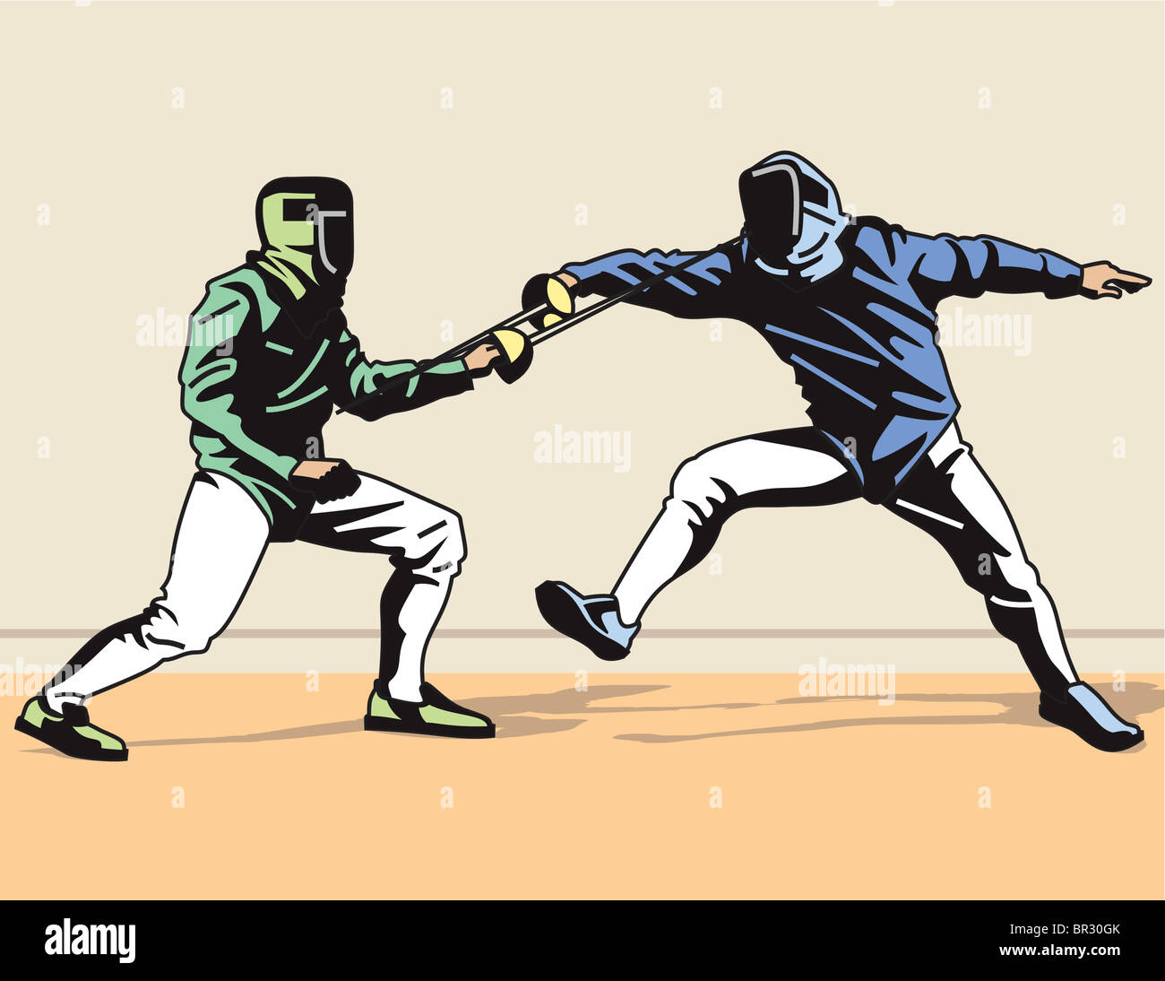 Two fencing epee swords hi-res stock photography and images - Alamy