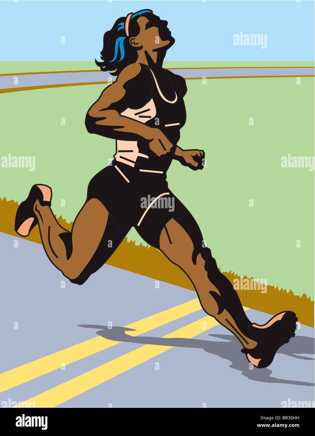Runner finish line sprinting hi-res stock photography and images - Alamy