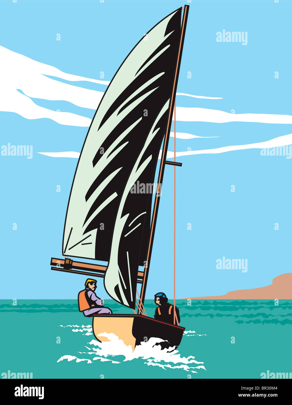 Two men and a sailing boat hi-res stock photography and images - Alamy
