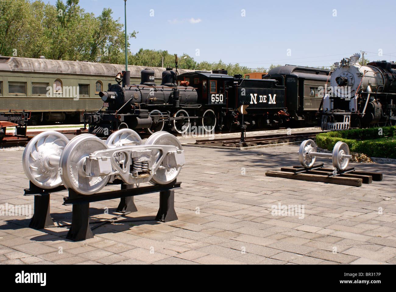 Locomotives at the Museo Nacional de los Ferrocarriles Mexicanos or ...