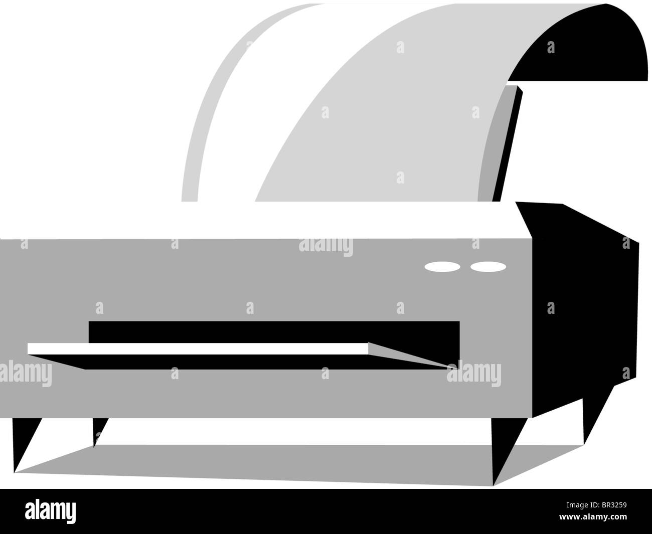 Printer clipart Black and White Stock Photos & Images - Alamy