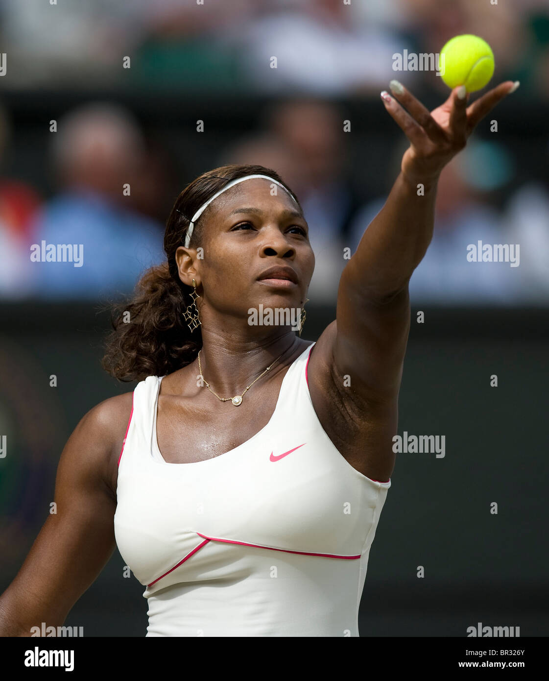 Serena Williams (USA) in action during the Wimbledon Tennis Championships 2010 Stock Photo - Alamy