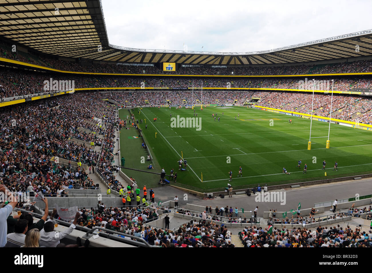 View inside a full Twickenham Stadium, London. Home of the English ...