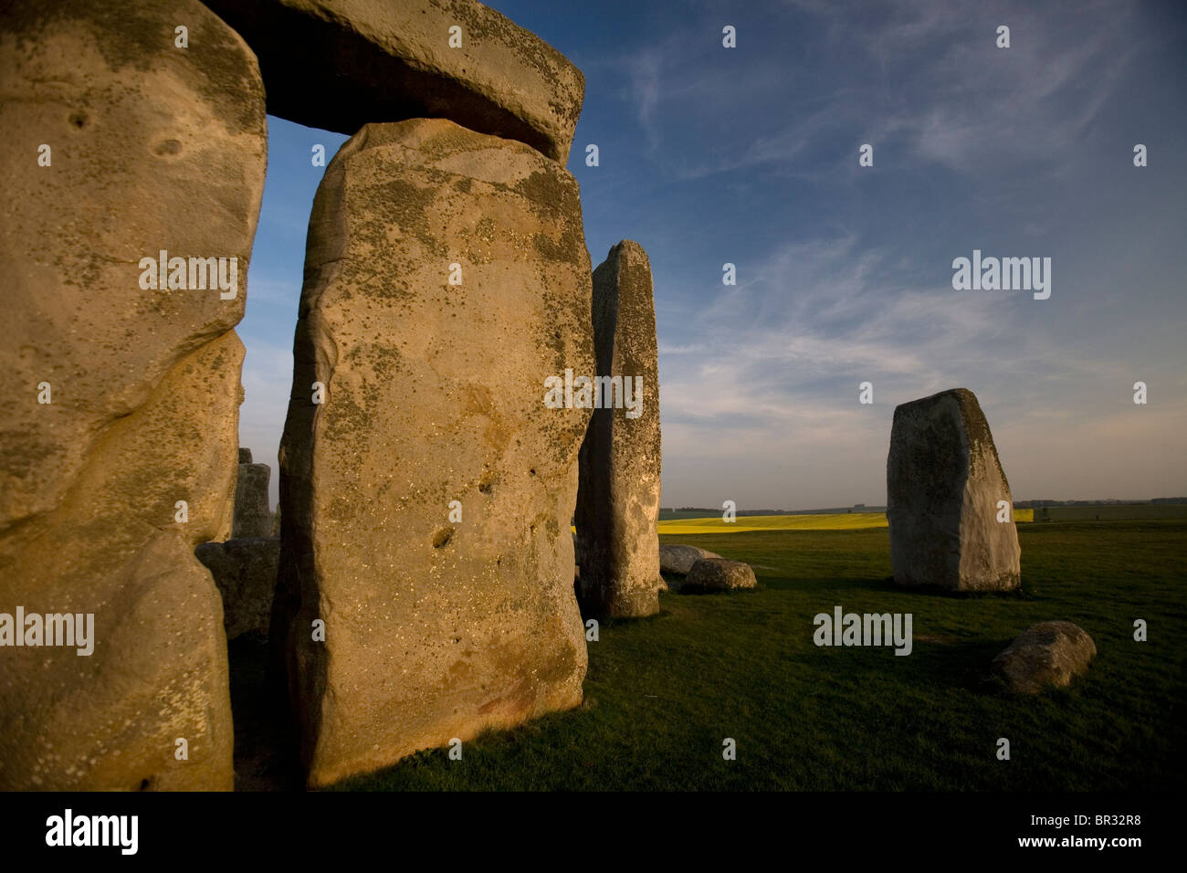 Large stone blocks set atop a grassy field Stock Photo - Alamy