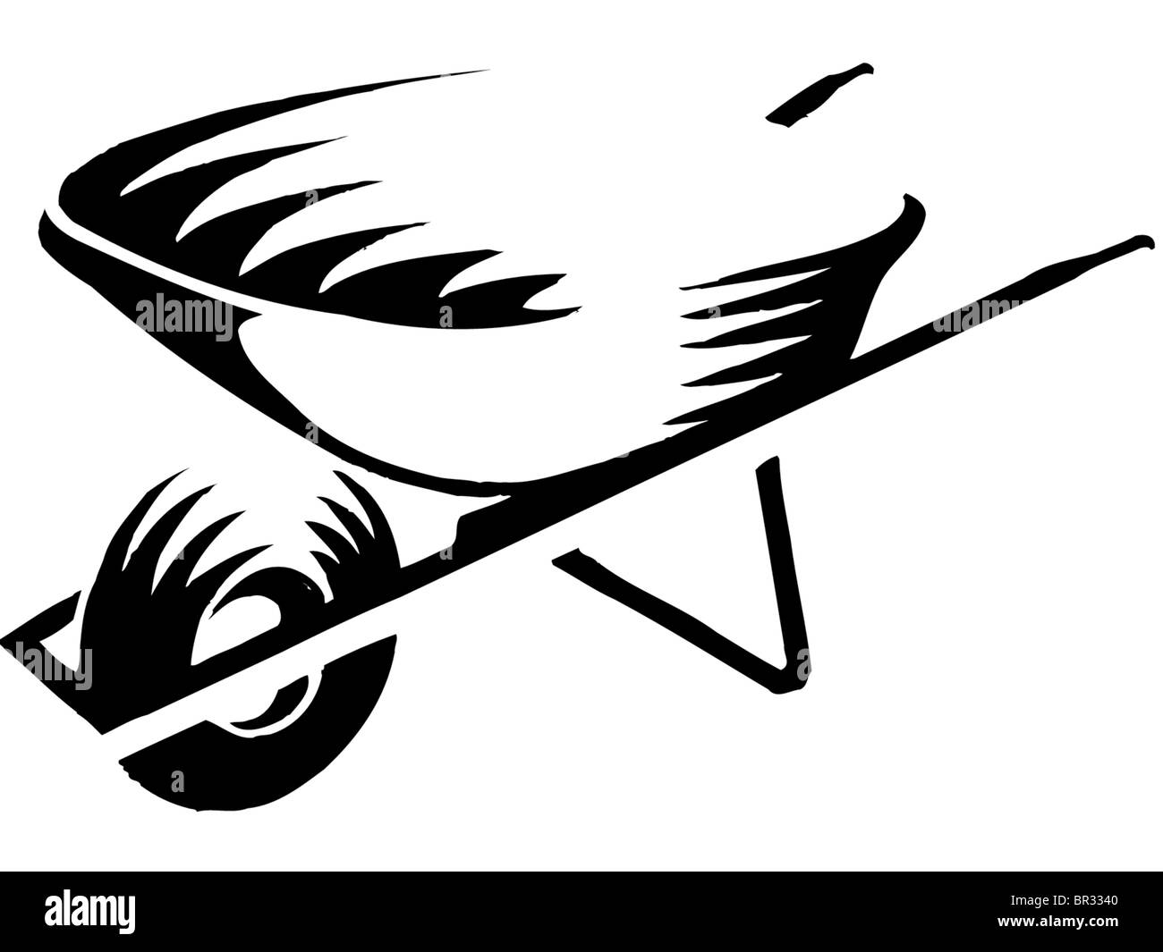 Wheelbarrow black white hi-res stock photography and images - Alamy