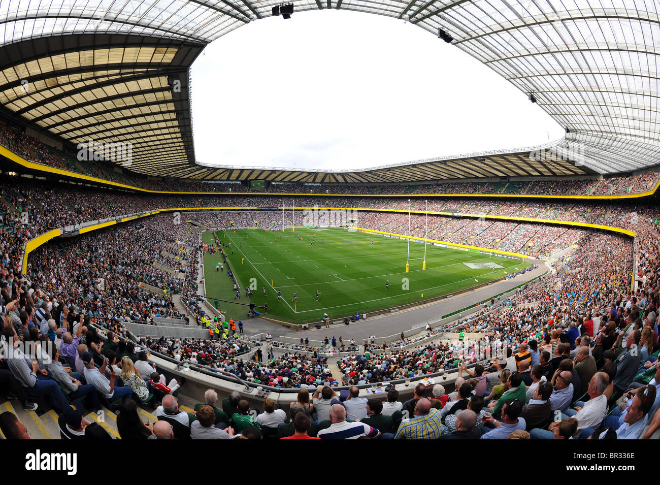 View inside a full Twickenham Stadium, London. Home of the English ...