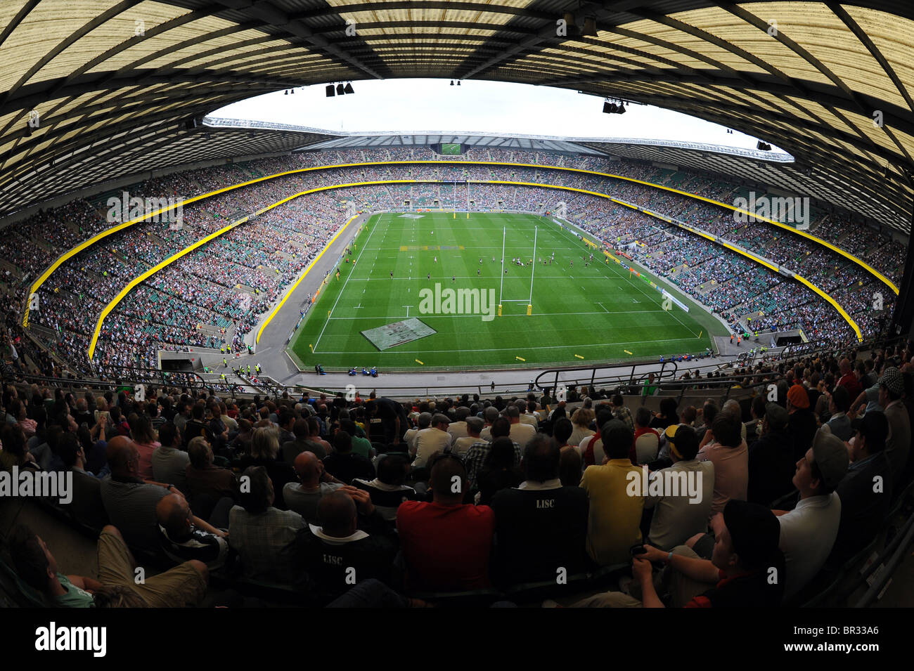 View inside a full Twickenham Stadium, London. Home of the English ...