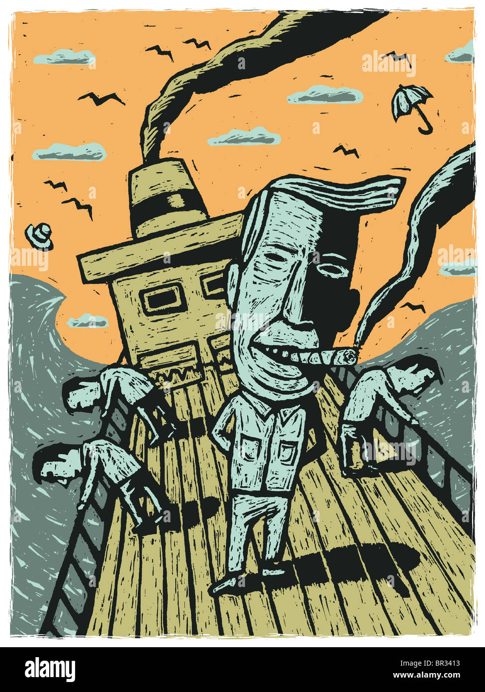 People getting seasick while out at sea Stock Photo - Alamy