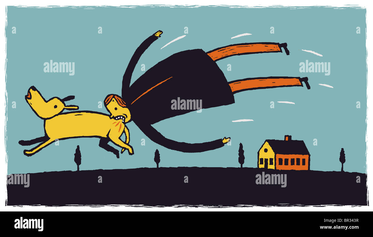 Dog Chase Man Stock Photos & Dog Chase Man Stock Images - Alamy