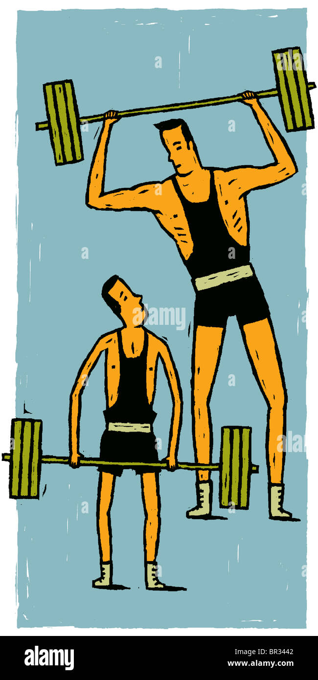 two men weightlifting Stock Photo - Alamy