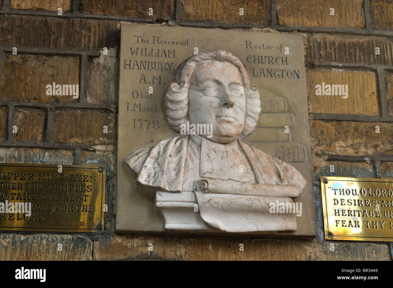 Memorial to Reverend William Hanbury, St. Peter`s Church, Church ...