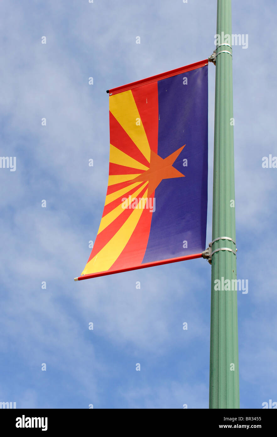 Arizona State Flag on light pole Phoenix Arizona Stock Photo - Alamy