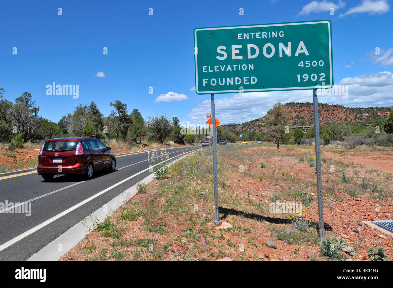 Welcome to Sedona Arizona sign Stock Photo - Alamy
