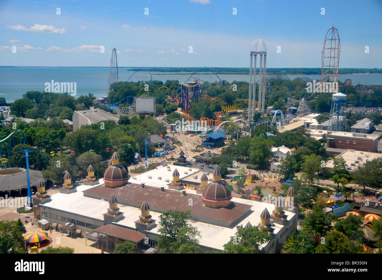 Aerial View Cedar Point Amusement Park Sandusky Ohio Stock Photo - Alamy