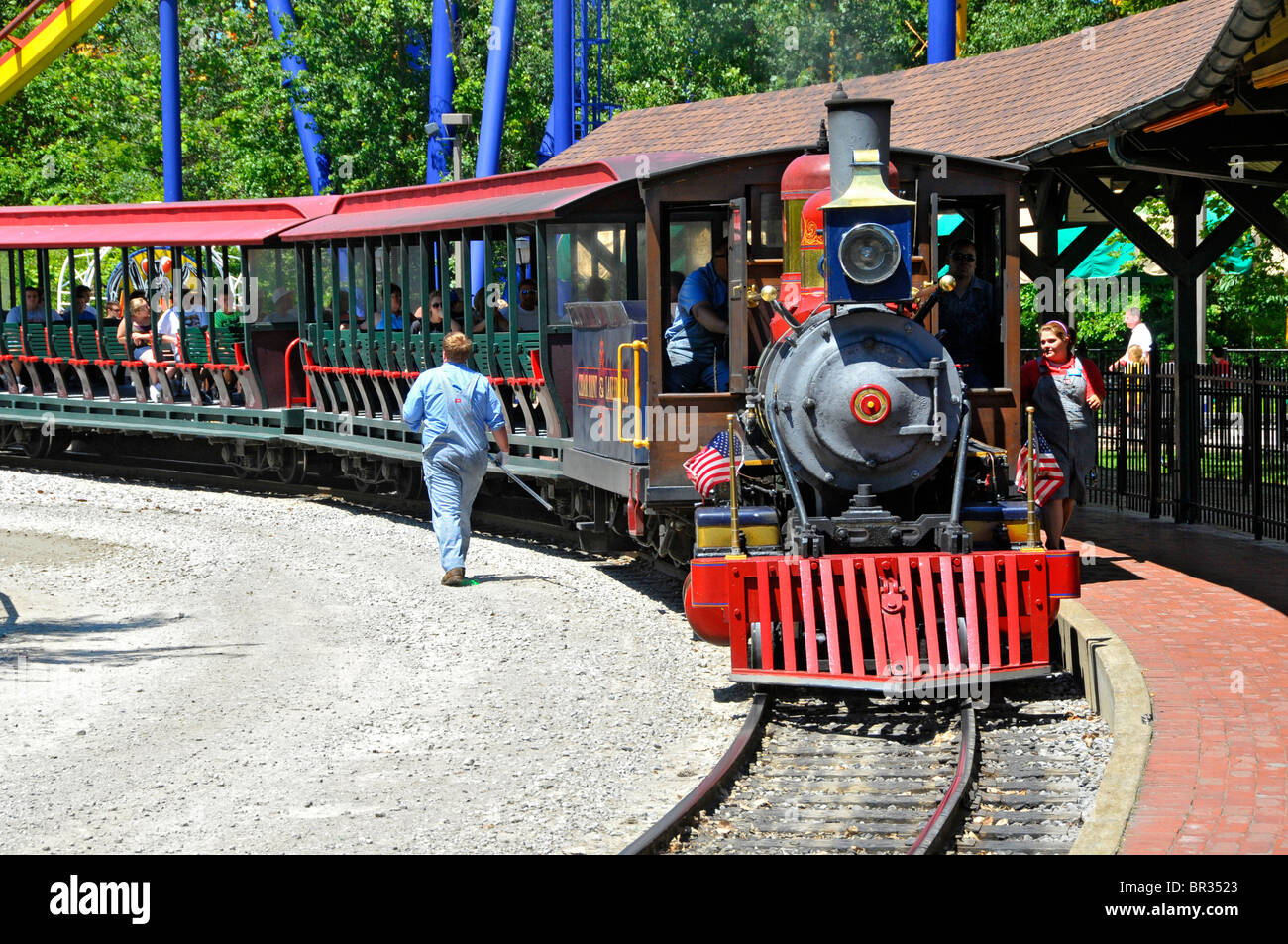 Train Ride Cedar Point Amusement Park Sandusky Ohio Stock Photo - Alamy