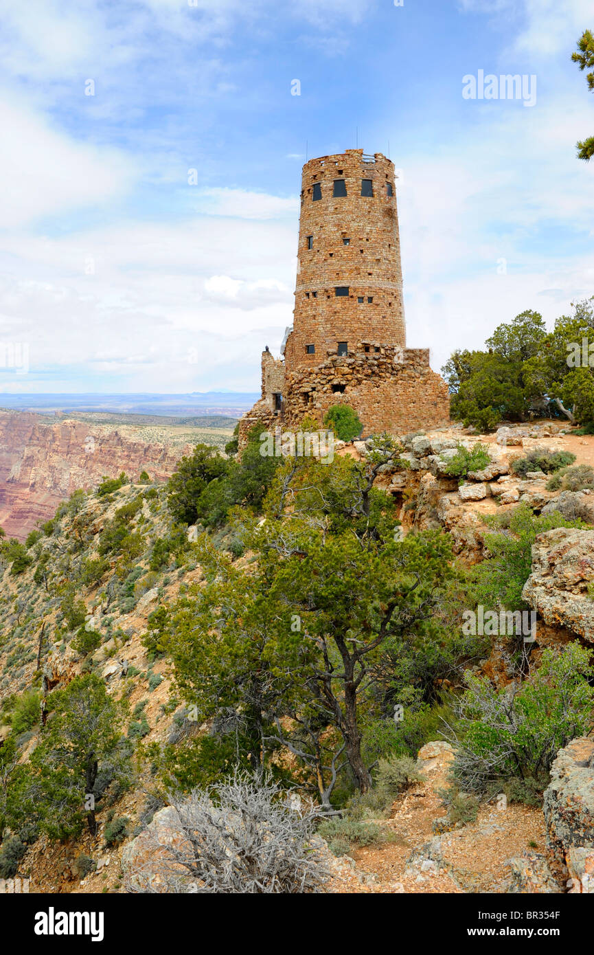 Desert View Watchtower Grand Canyon National Park Arizona Stock Photo ...