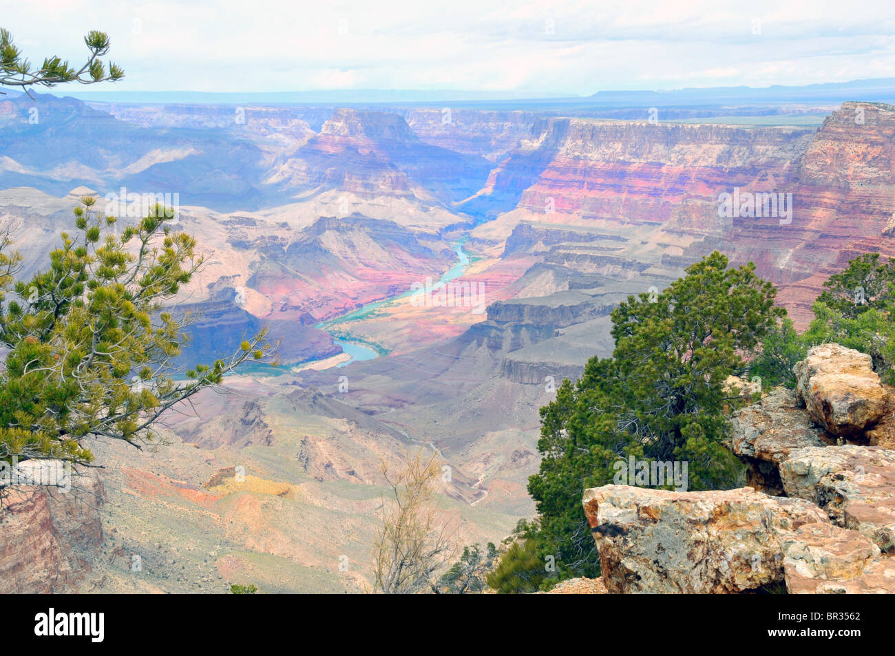 Desert View Watchtower area of Grand Canyon National Park Arizona Stock ...