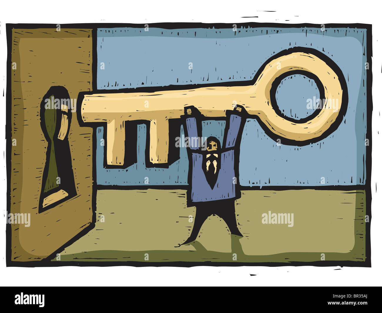 Cartoon key and keyhole hi-res stock photography and images - Alamy