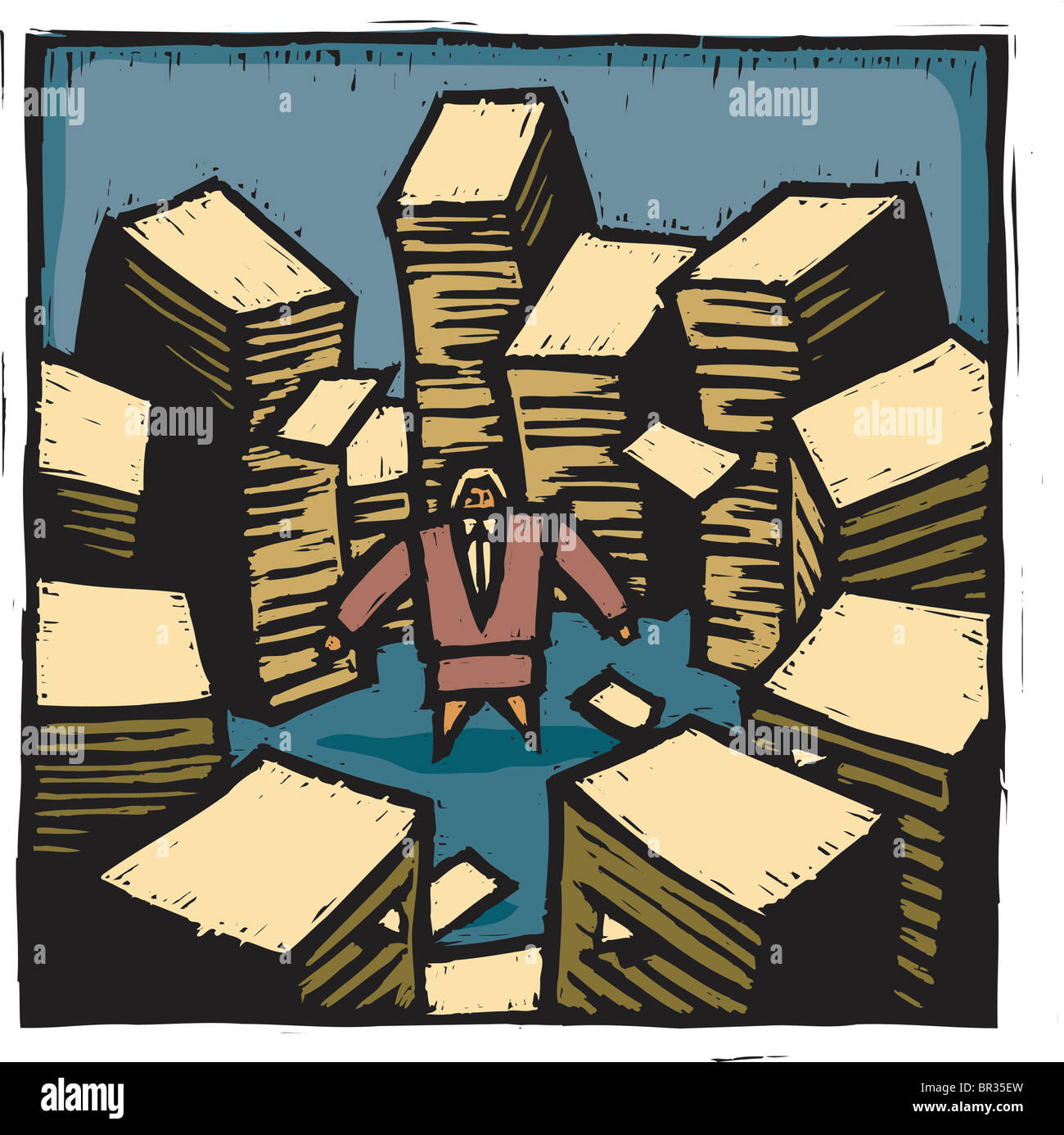 Buried in paperwork hi-res stock photography and images - Alamy