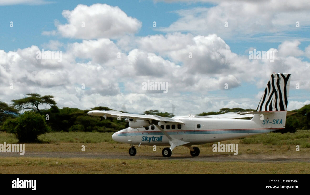light aircraft in africa for safari Stock Photo - Alamy