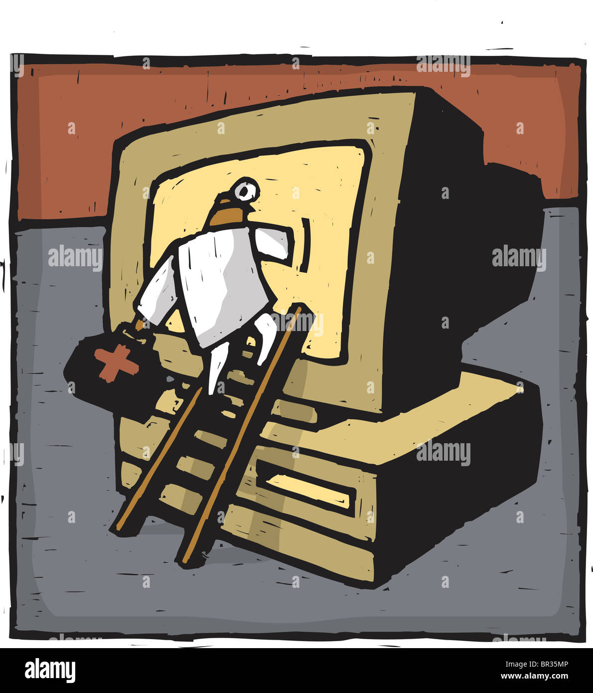 Climbing the ladder electronic hi-res stock photography and images - Alamy