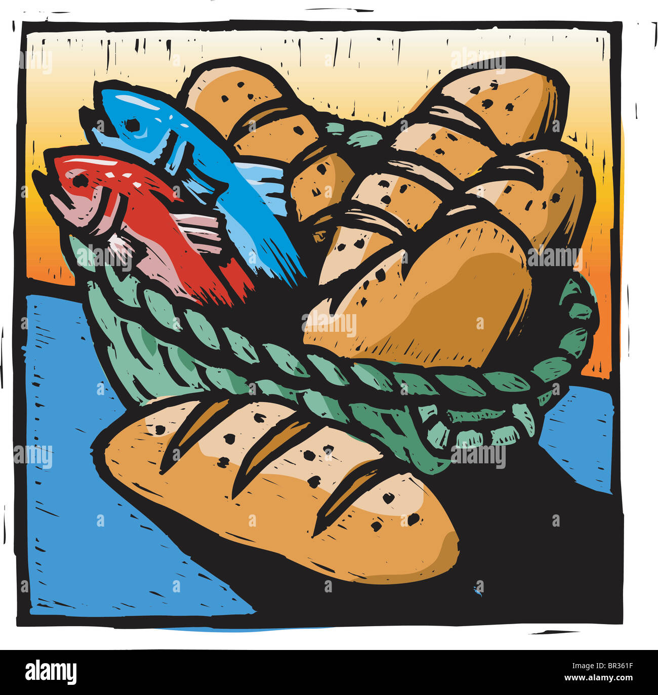 French fish illustration hi-res stock photography and images - Alamy